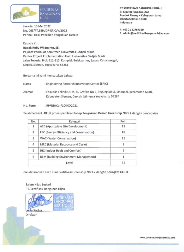 UGM Planning development – new build standards – UGM SDGs Center